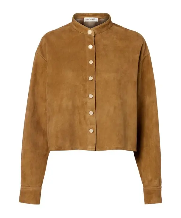 Nour Hammour Lucien Suede Cropped Jacket