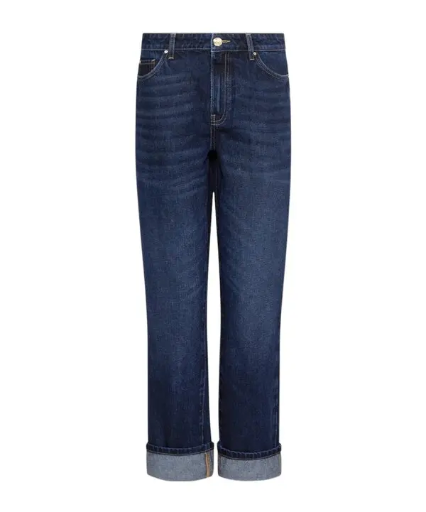 Marella Belted Straight Leg Jeans - Blue