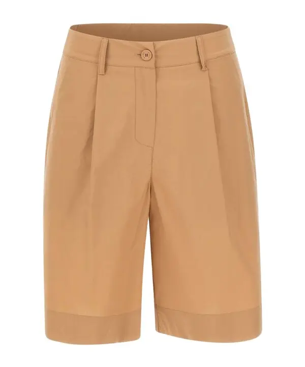 KAOS Pleated Bermuda Shorts - Nude