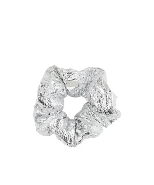 MAISON MARGIELA Crinkled Metallic Hair Tie - Silver