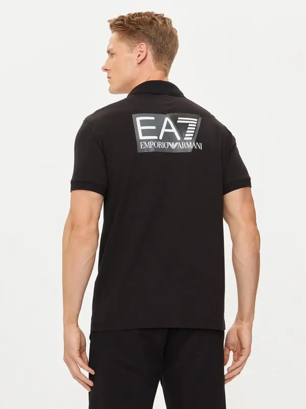 EA7 Logo Printed Polo Shirt