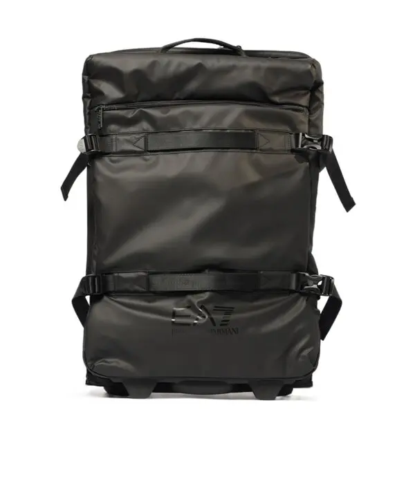 EA7 Logo-detail Top-handle Luggage - Black
