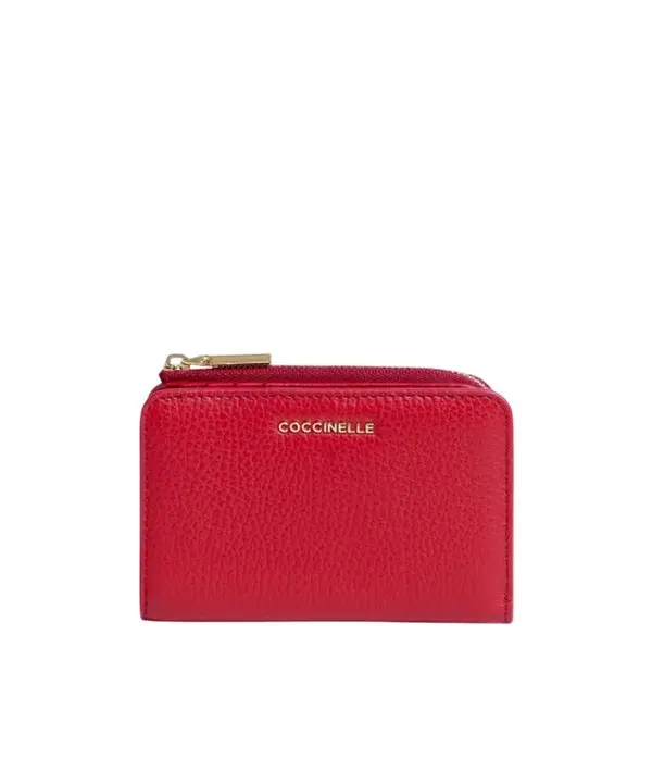 COCCINELLE Logo Lettering Zipped Wallet