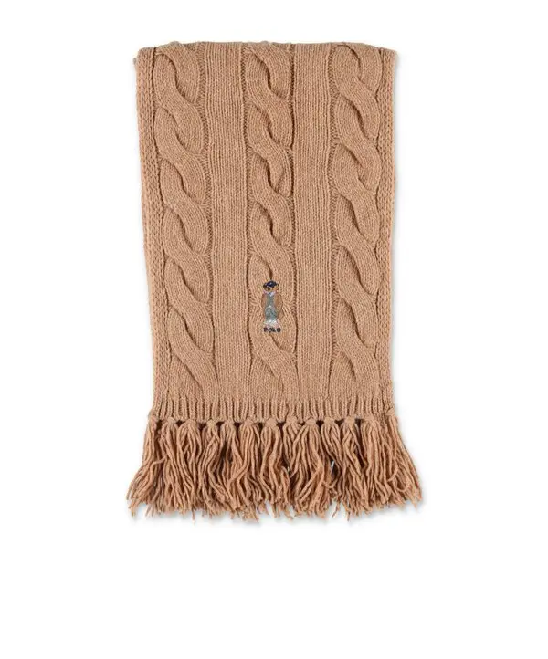Polo Ralph Lauren Cable-knit Fringed Scarf