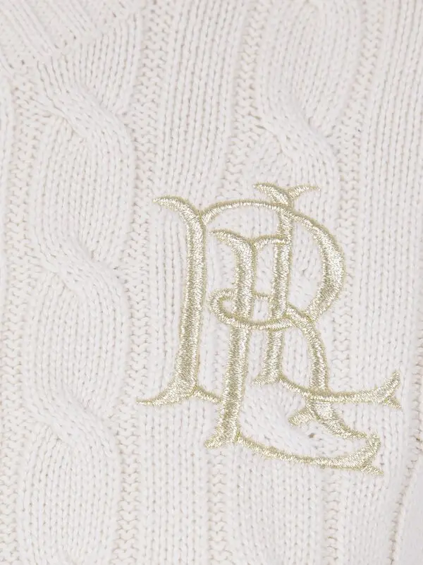Ralph Lauren Embroidered Cable Knit Jumper