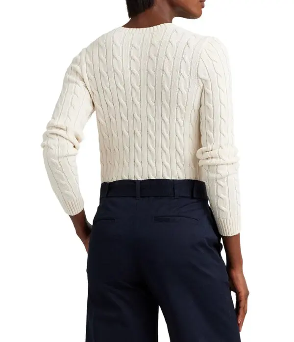 Ralph Lauren Embroidered Cable Knit Jumper