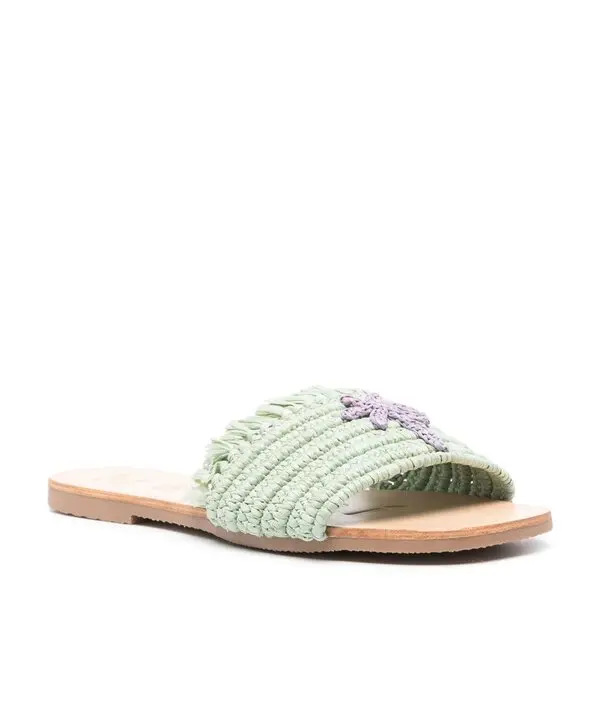 Manebí Yucatán Woven Fringed Slip-on Slides