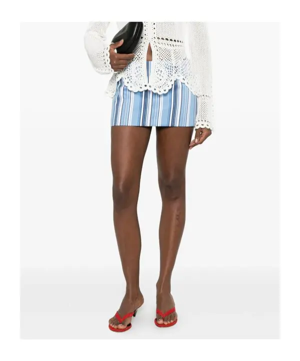 THE FRANKIE SHOP Striped Midi Skirt