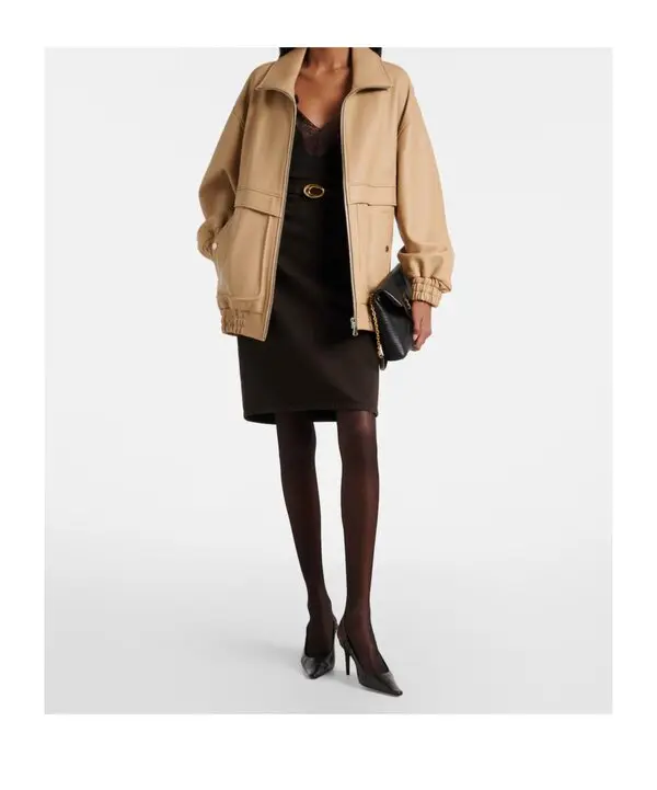 Nour Hammour Beck Leather Bomber Jacket