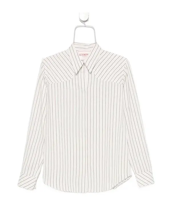 Iceberg Vertical-stripe Long-sleeve Shirt
