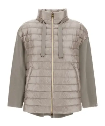 Herno Panelled Drawstring Jacket - Nude