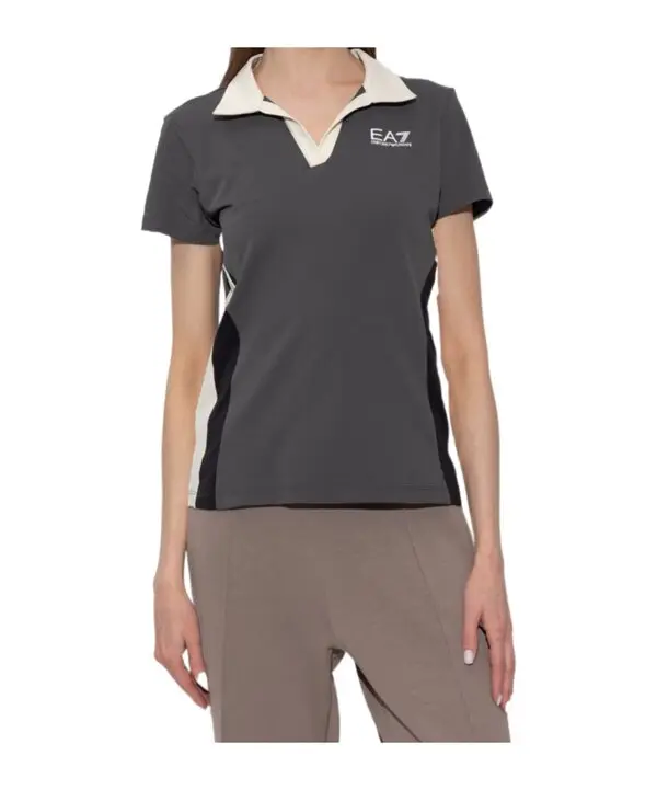 EA7 Logo-print Colourblock T-shirt