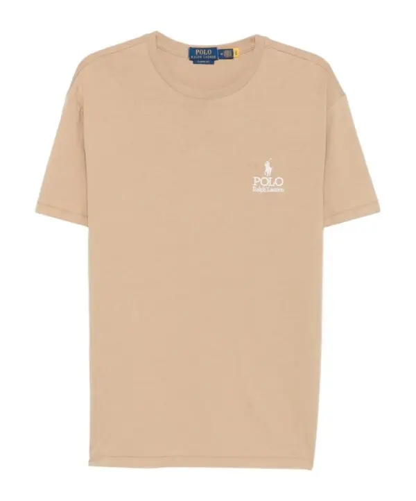 Polo Ralph Lauren Logo-embroidered T-shirt - Nude