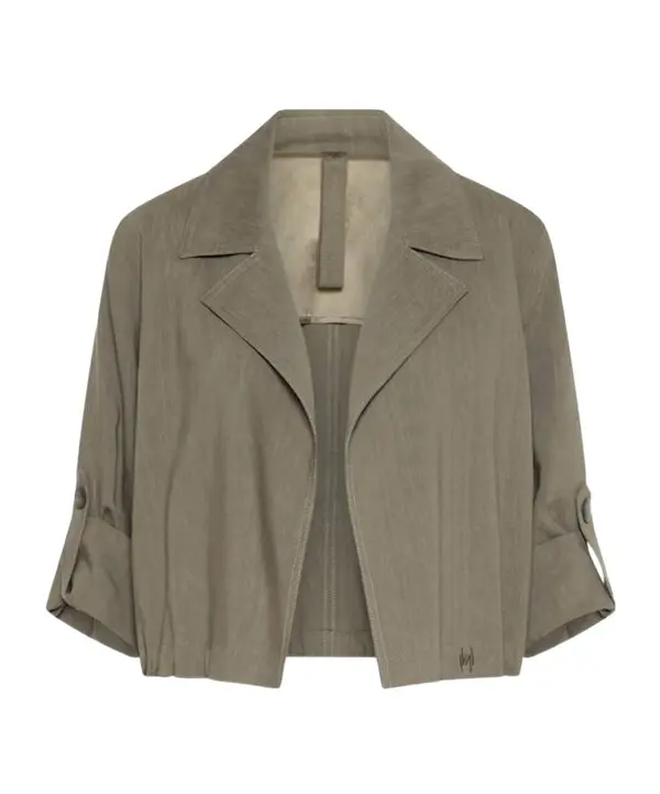 Marella Stretch Viscose And Linen Jacket - Brown
