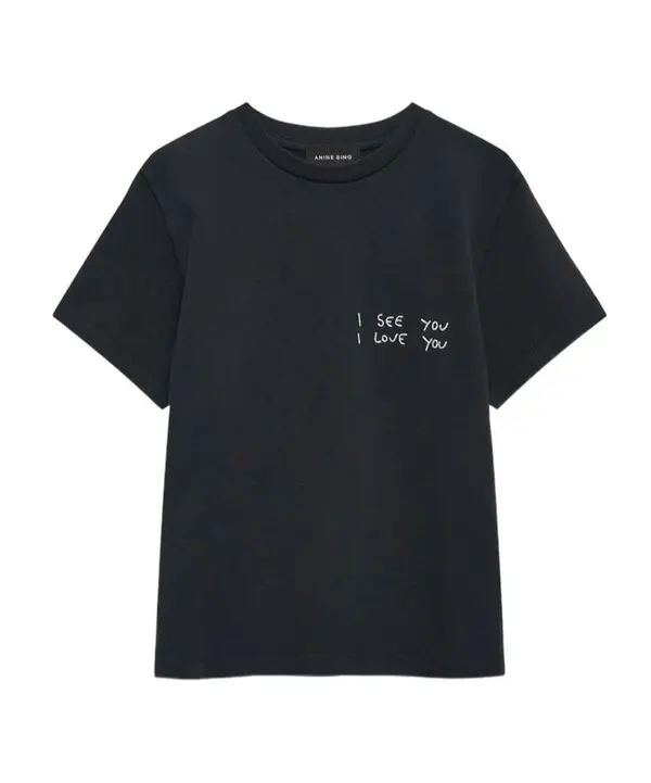 ANINE BING Shelley Graphic T-shirt - Black
