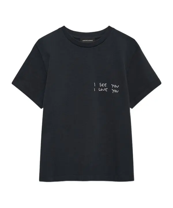 ANINE BING Shelley Graphic T-shirt - Black
