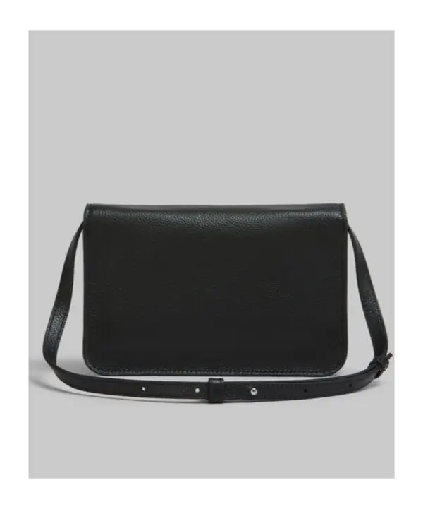 Marni Logo Embroidered Foldover Top Shoulder Bag