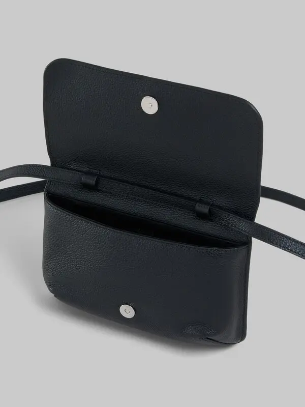 Marni Logo Embroidered Foldover Top Shoulder Bag