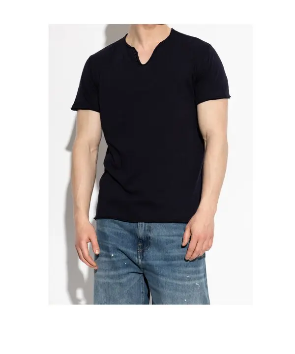 Zadig&Voltaire Monastir Button-detail T-shirt