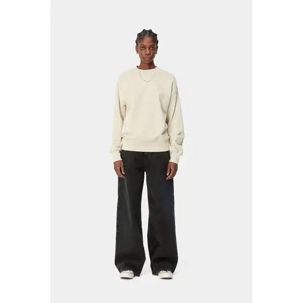 Carhartt Work In Progress Wide-leg Jeans With Logo Patch - Black