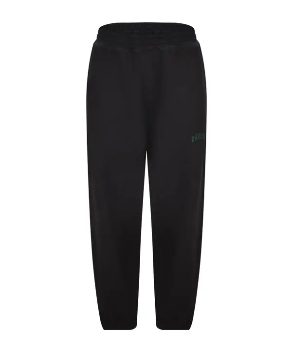 BARROW Elastic Waistband Logo Detail Trousers - Black