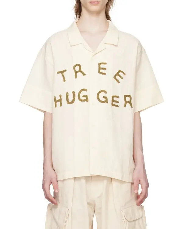 STORY MFG. Greetings Appliqué-lettering Shirt