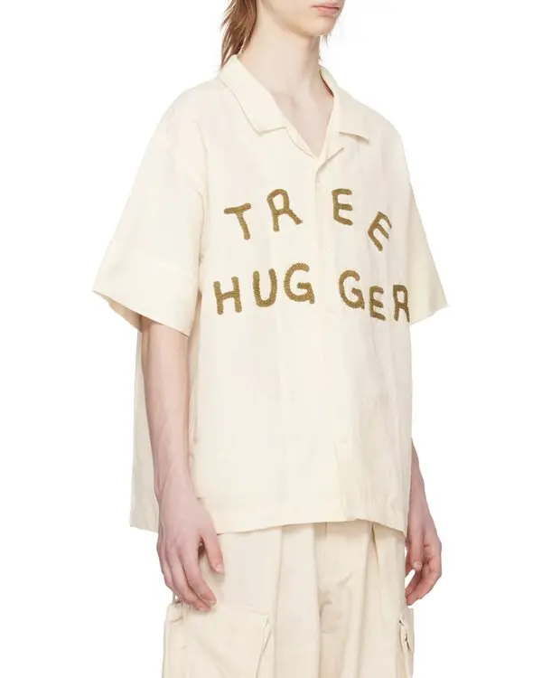 STORY MFG. Greetings Appliqué-lettering Shirt