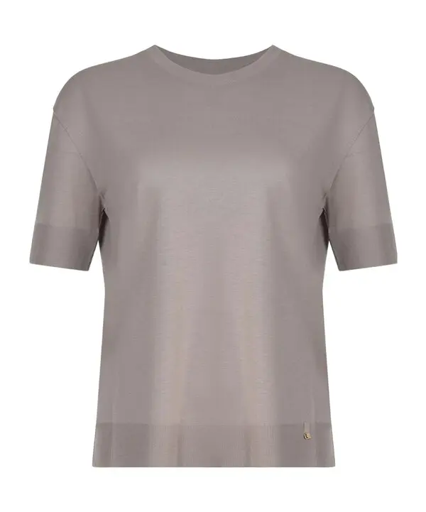 Herno Short-sleeve Crew Neck Sweater - Gray