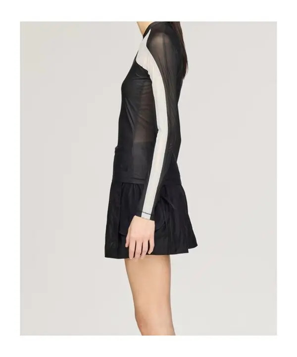 Y3 Sheer Panel Long Sleeve Performance Top