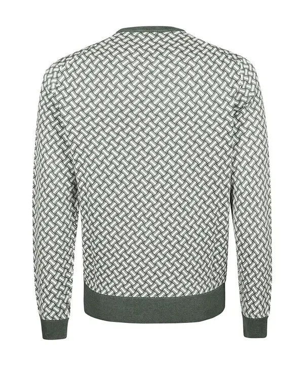 DRUMOHR Round Neck Inlaid Knitted Sweater