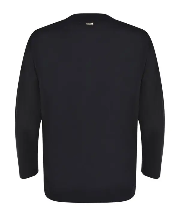 Herno V-neck Side-slit Knitted Sweater