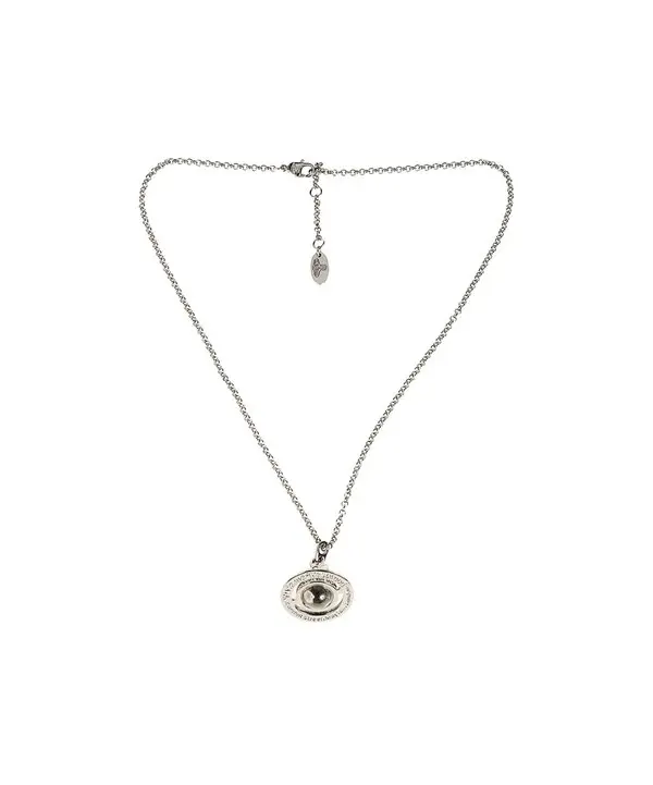 VIVIENNE WESTWOOD Tiny Orb Saturn Necklace - Gray