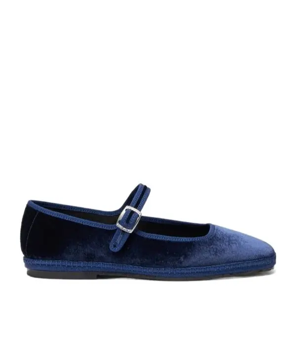 SCAROSSO Petra Velvet Mary Jane Slippers