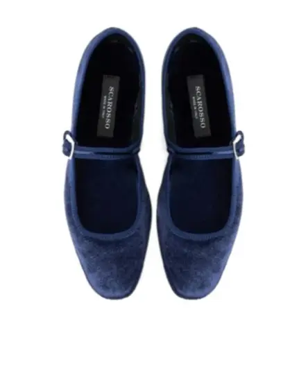 SCAROSSO Petra Velvet Mary Jane Slippers