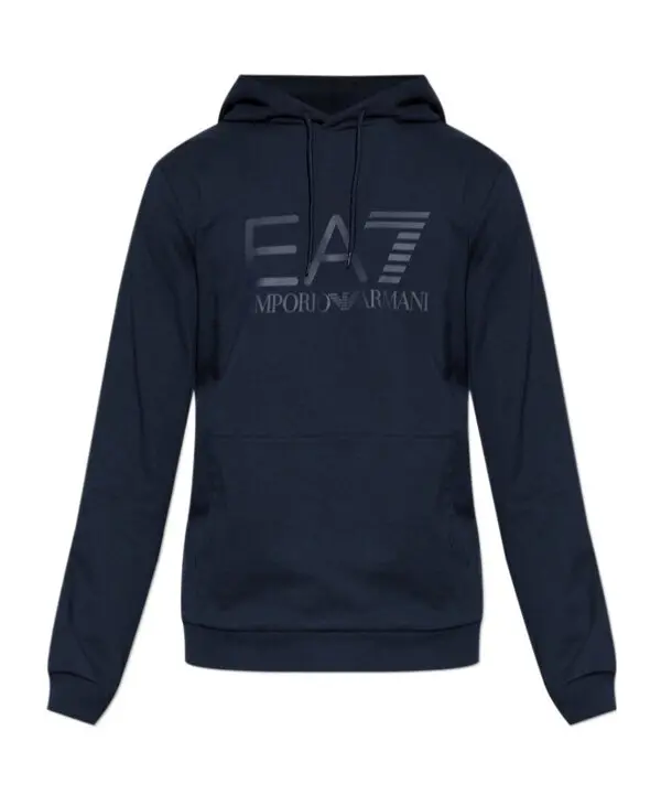 EA7 Logo-print Drawstring Hoodie