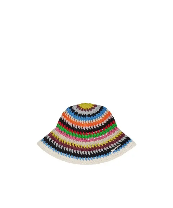 GANNI Crochet Bucket Hat - Multicolor