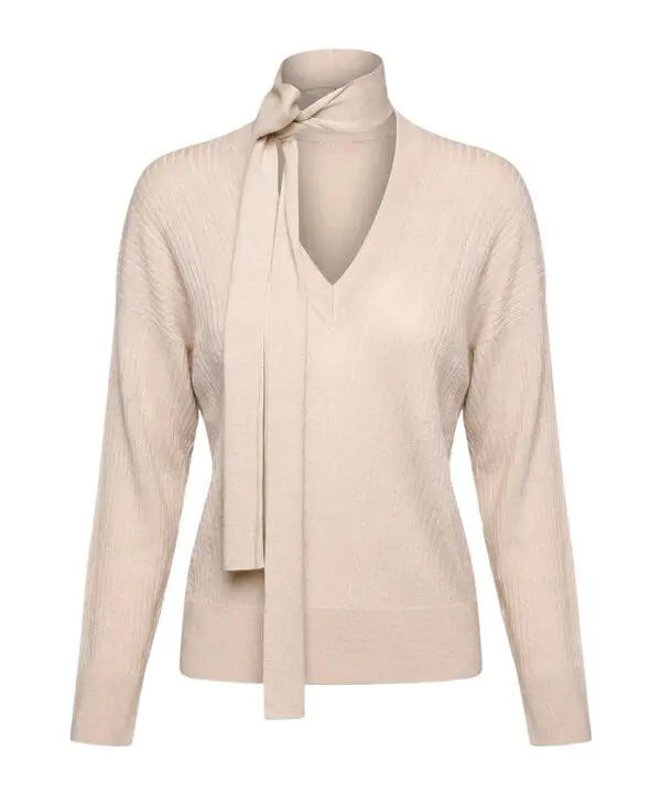 Liu Jo V-neck Long-sleeve Sweater - Nude