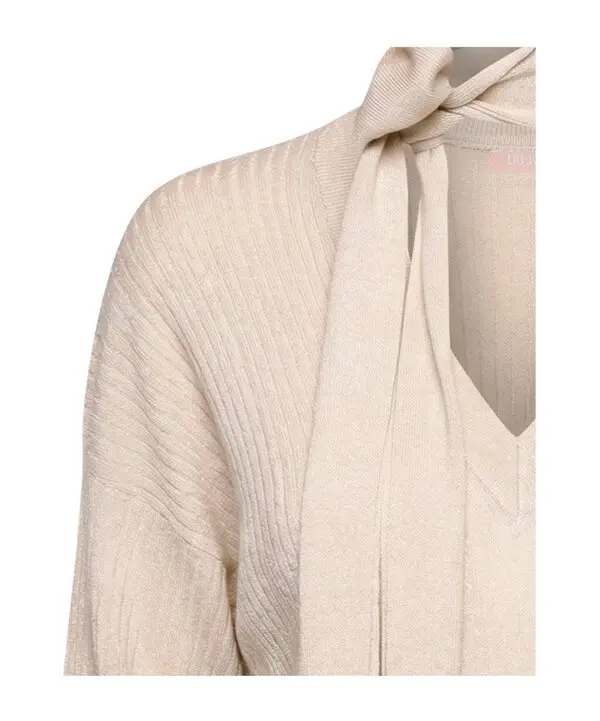 Liu Jo V-neck Long-sleeve Sweater - Nude