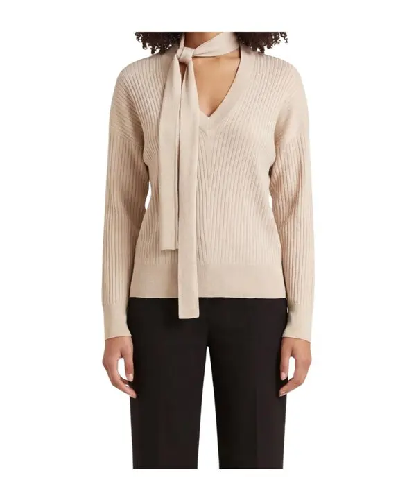 Liu Jo V-neck Long-sleeve Sweater - Nude