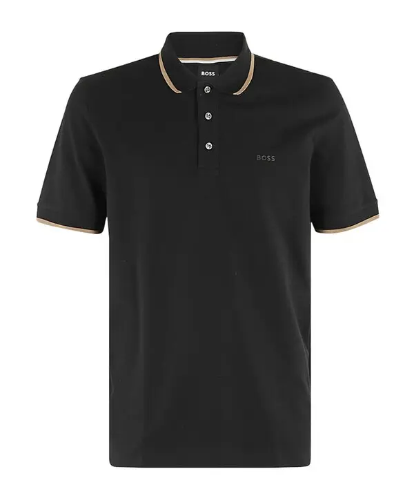 Hugo Boss Logo Detailed Polo Shirt - Black