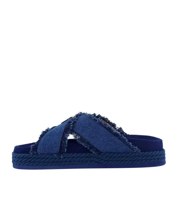 Mou Denim Slip-on Platform Sandals
