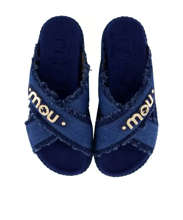 Mou Denim Slip-on Platform Sandals