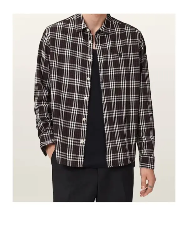ALLSAINTS Santiago Long Sleeved Check Shirt