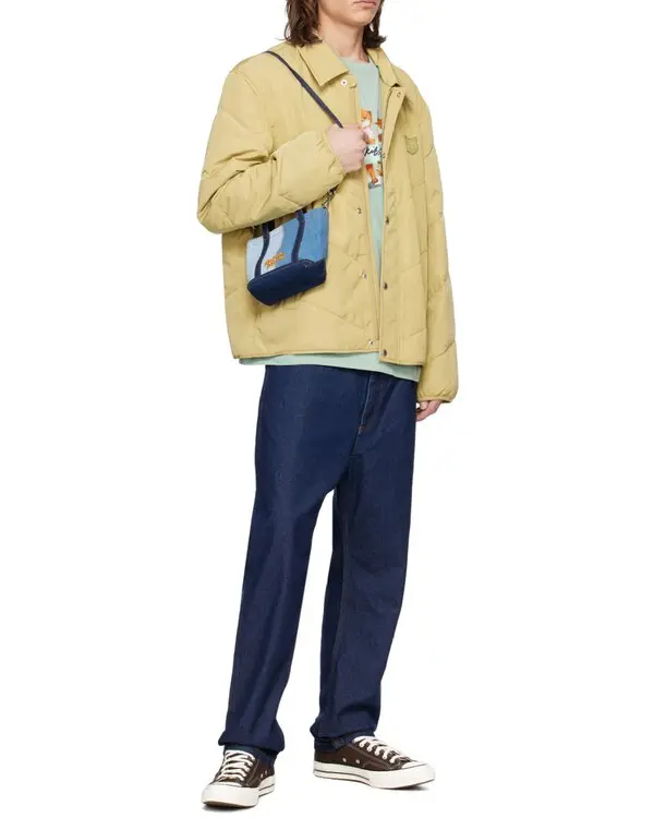 Maison Kitsuné Bold Fox Head Quilted Snapped Jacket