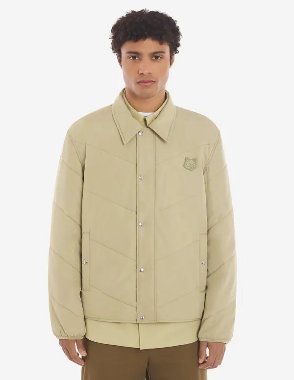 Maison Kitsuné Bold Fox Head Quilted Snapped Jacket