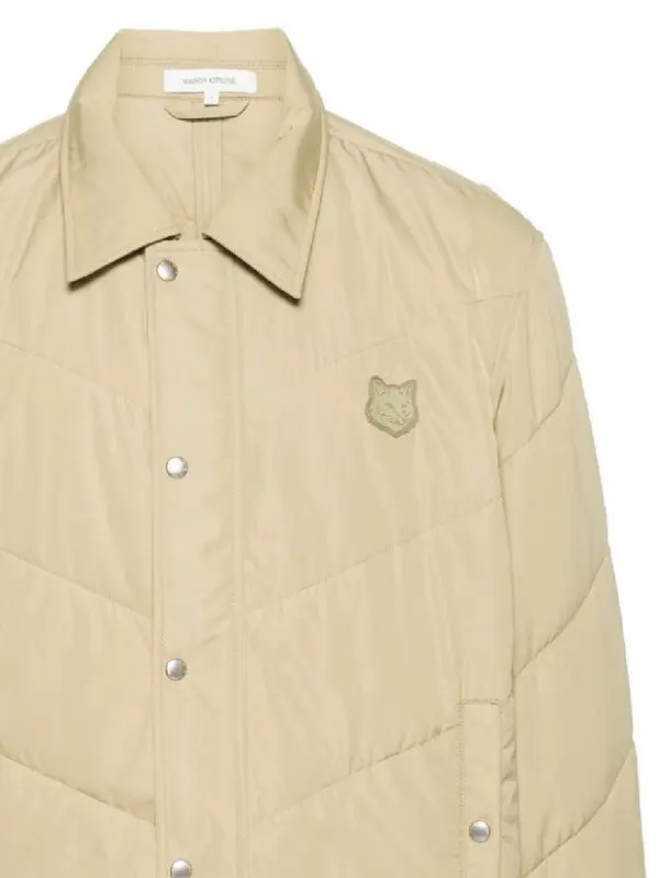Maison Kitsuné Bold Fox Head Quilted Snap Jacket