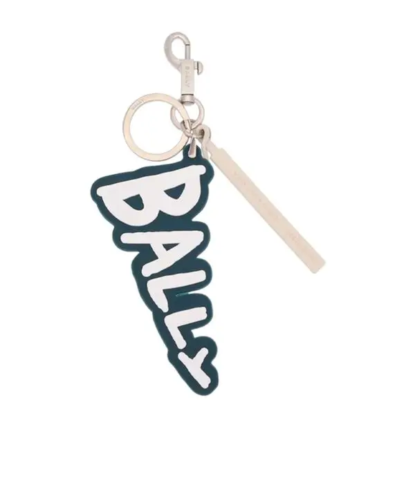 Bally Logo Key Chain - White