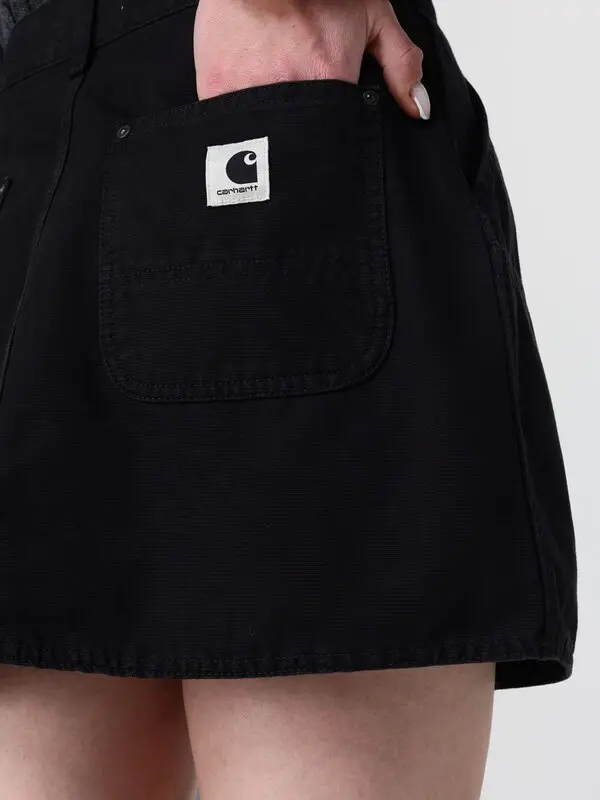 Carhartt Work In Progress Logo-patch Mini Skirt - Black
