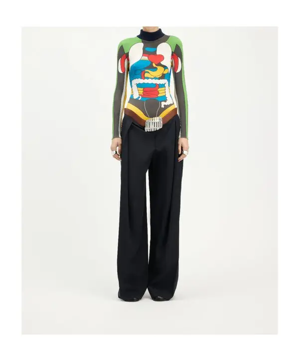 JEAN PAUL GAULTIER Multi-colored Long-sleeved Top