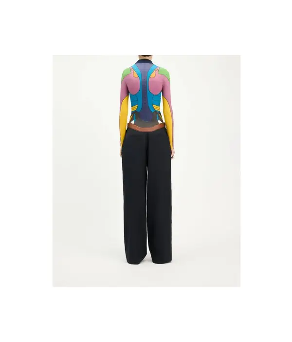 JEAN PAUL GAULTIER Multi-colored Long-sleeved Top